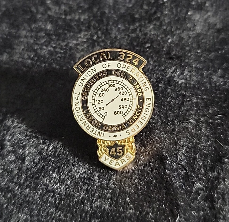 Union of Operating Engineers Local 324 Michigan 45 Years Service Award ...
