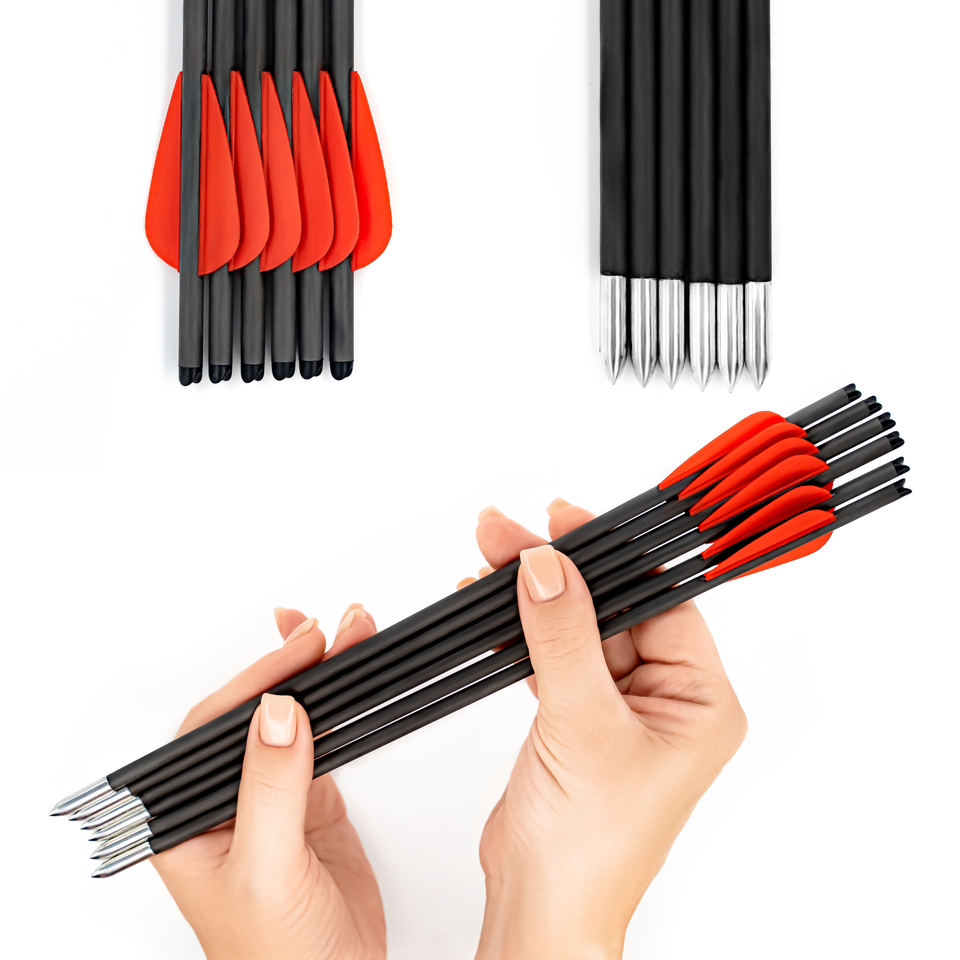 BALLISTA 12.8" Carbon Bolts for Ballista Bat Pistol Crossbow (Pack of 6 ...