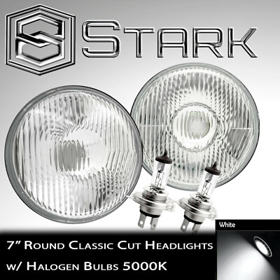 H6024 Head Light Glass Housing Lamp Classic Conversion Chrome 7" Round ...