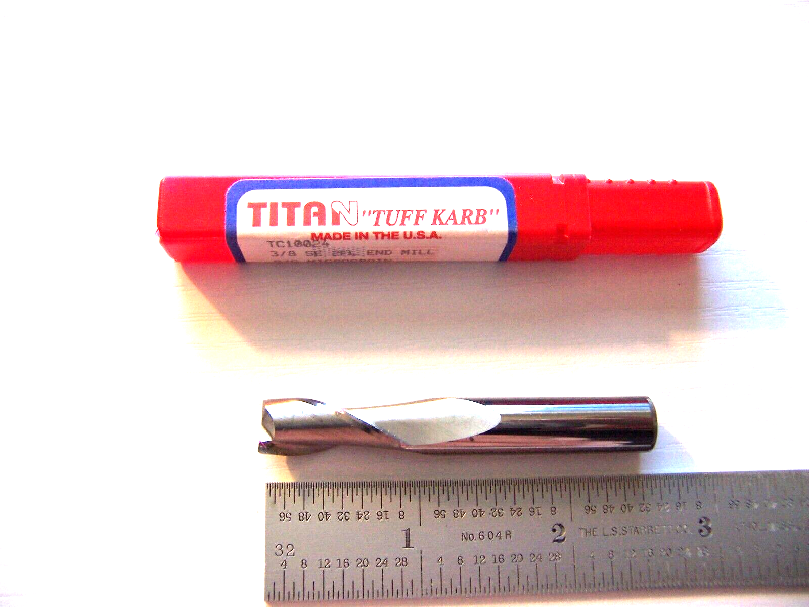 New - 3/8" 2-Flute Solid Carbide End Mill Center Cutting Titan Tuff Karb | eBay