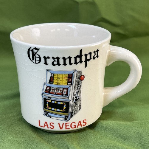 Vintage 🔥 Las Vegas GRANDPA Mug Nevada Slot Machine Coffee Tea MADE IN ...