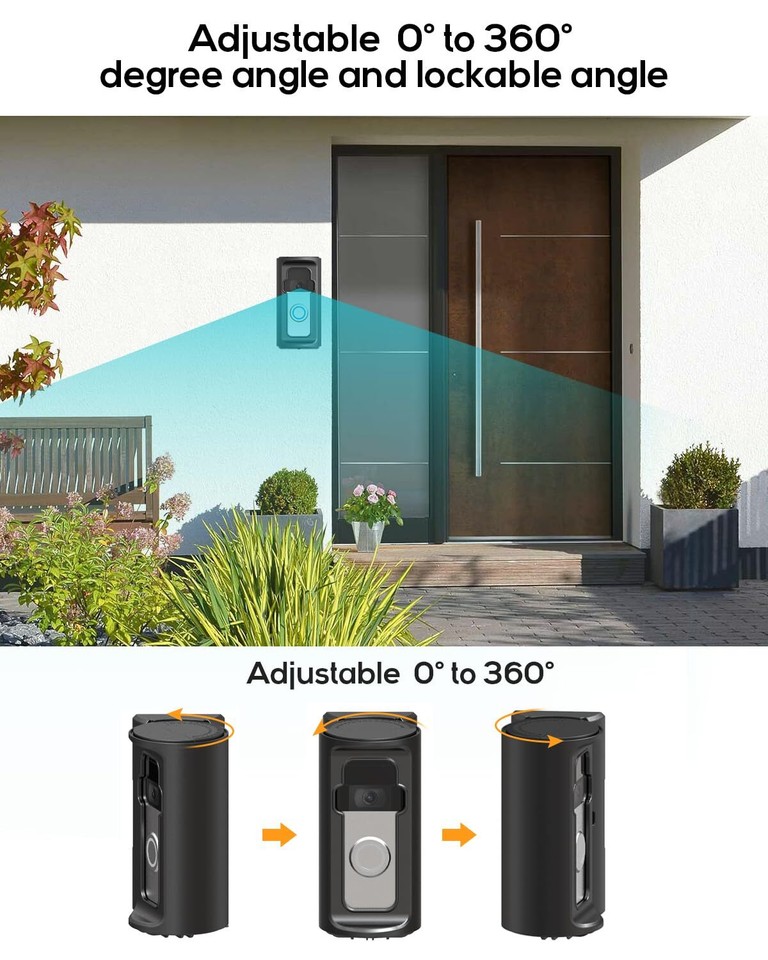 Adjustable Angle Mount for Ring and Blink Video Doorbells Anti Theft ...