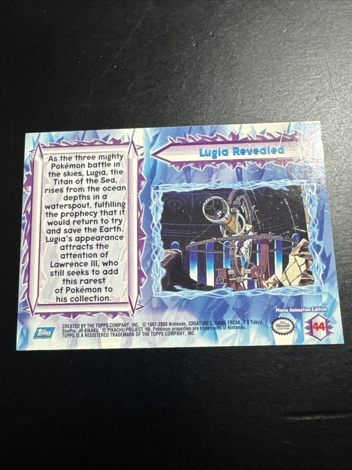 Lugia Revealed 44 Topps Pokemon 2000 Movie | eBay