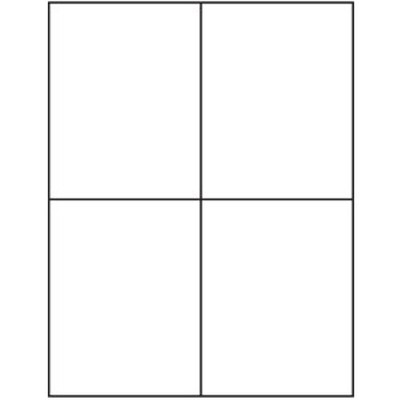 4 Labels per Sheet 400 White Blank Quarter Sheet Self Adhesive Shipping ...