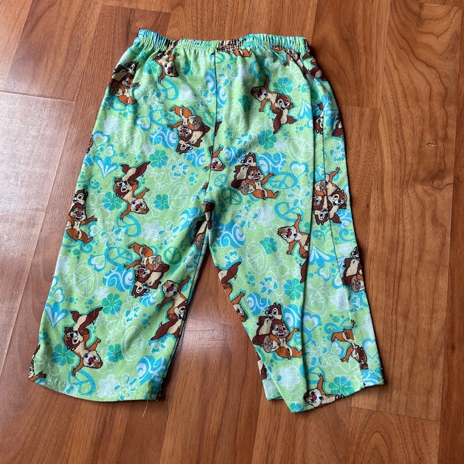 Disney Chipmunk Chip N Dale Green PJ Pants - XS 4/5, Peace Signs ...