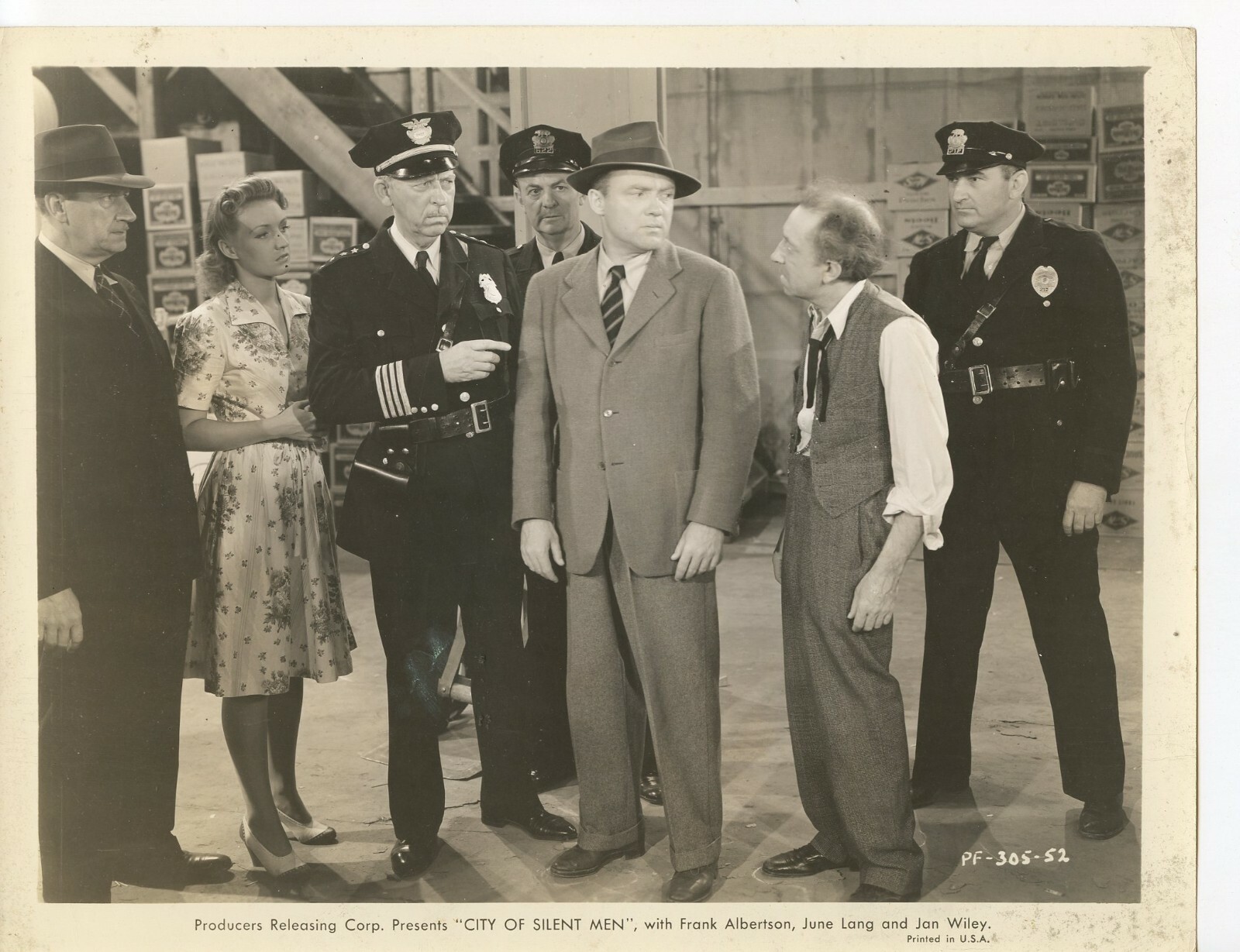 8 x 10 Movie City of Silent Men 1942 Frank Albertson, June Lang, Jan ...