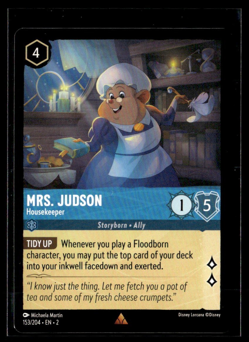 Disney Lorcana Rise of the Floodborn Mrs. Judson Housekeeper Non Foil ...