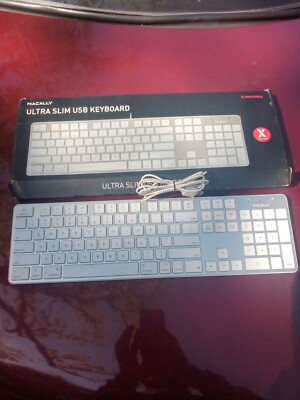 Macally Ultra Slim USB Wired Computer Keyboard | eBay