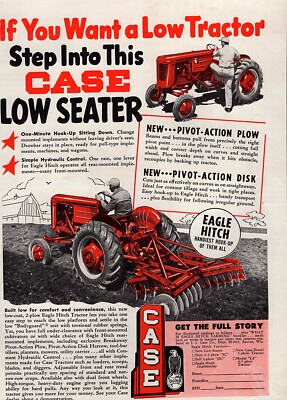 1954 Case Model SC Low Seat Tractor Original Color Ad | eBay