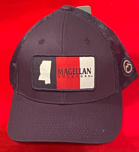 Magellan Outdoors Fishing Snapback Hat Cap Black Trucker Mesh ...