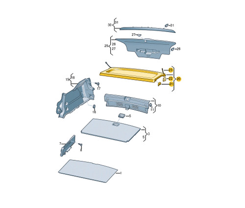 NEW VOLKSWAGEN ID.3 E11 REAR PARCEL SHELF COVER 10A86776987A ORIGINAL ...