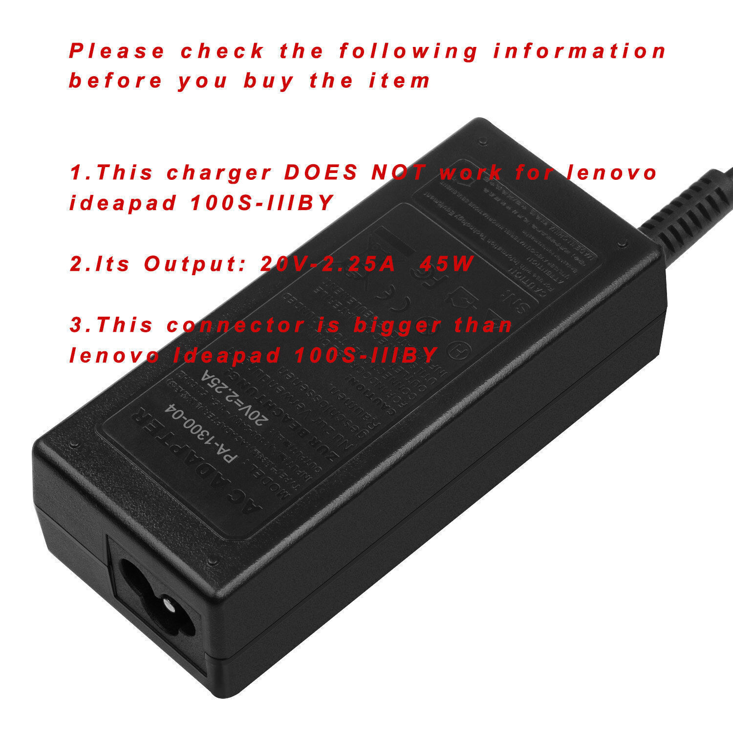 45w Power Adapter For Lenovo Laptop Charger IdeaPad 3i 5i 14 15 V155 ...