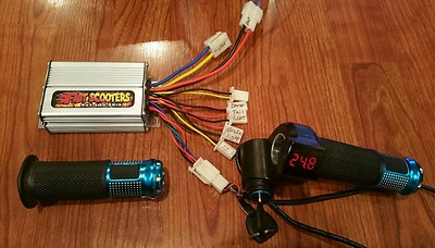 24V - 500 Watt Controller and Digital throttle (Brushed Motor) Ebike ...