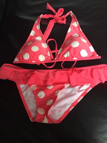 ROXY Coral White Bikini Two piece Swim - Size M - Gem