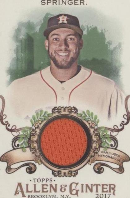 2017 Topps Allen & Ginter - Relics B George Springer #FSRB-GSP (MEM ...