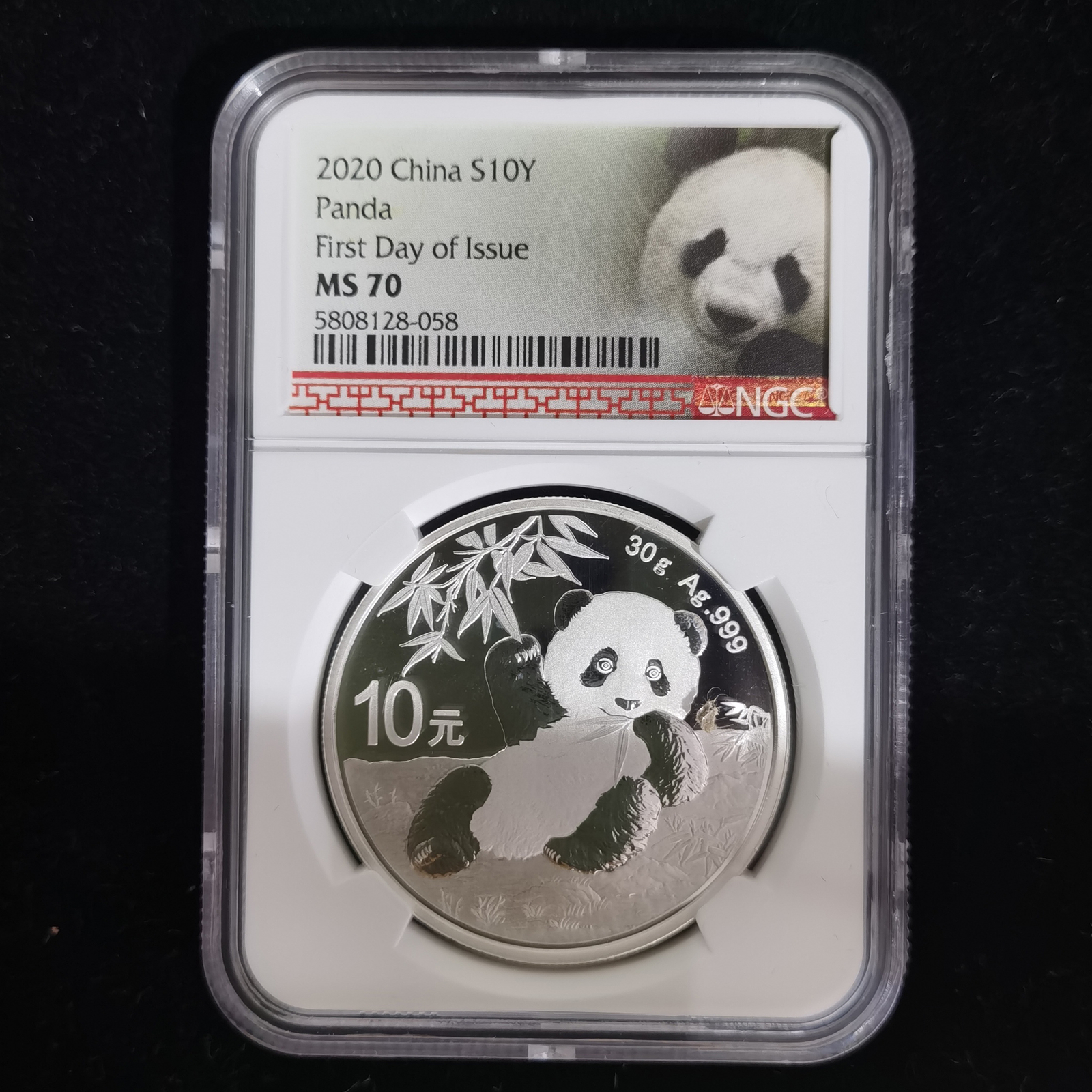 First Day of Issue - 2020 China Panda 10 Yuan 30g Panda Silver Coin NGC ...