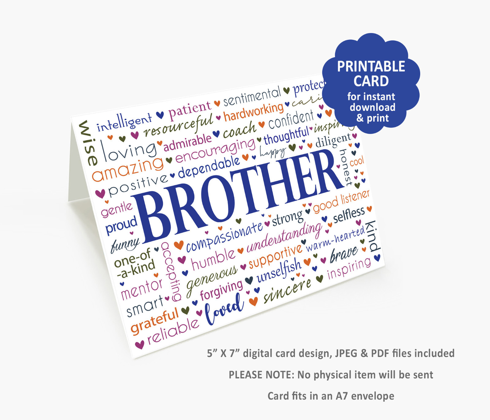 Download and Print Card for BROTHER - Birthday, Thank You, Graduation ...