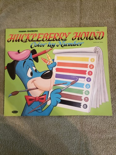 VTG 1961 HUCKLEBERRY HOUND Color by Number Coloring Book by Whitman. | eBay