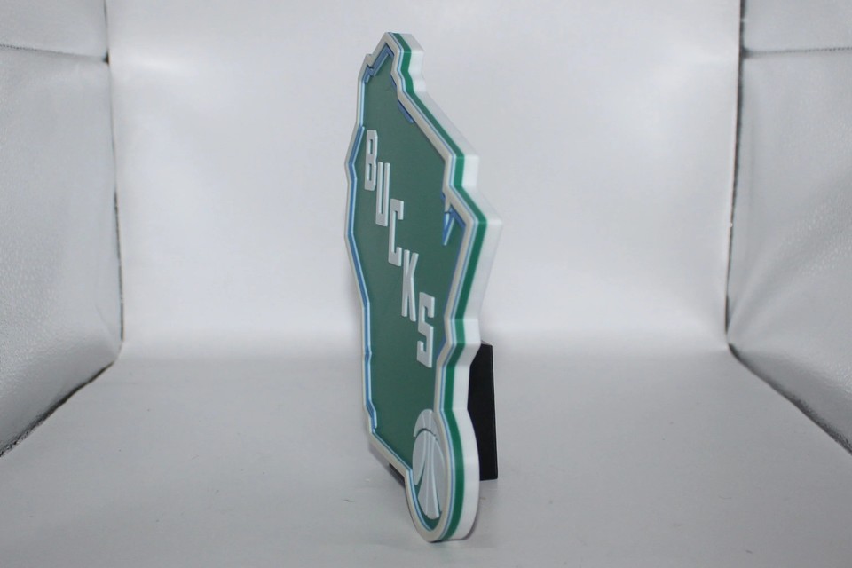 Milwaukee Bucks 3D printed Logo Sign Wall Desk Shelf Art | eBay