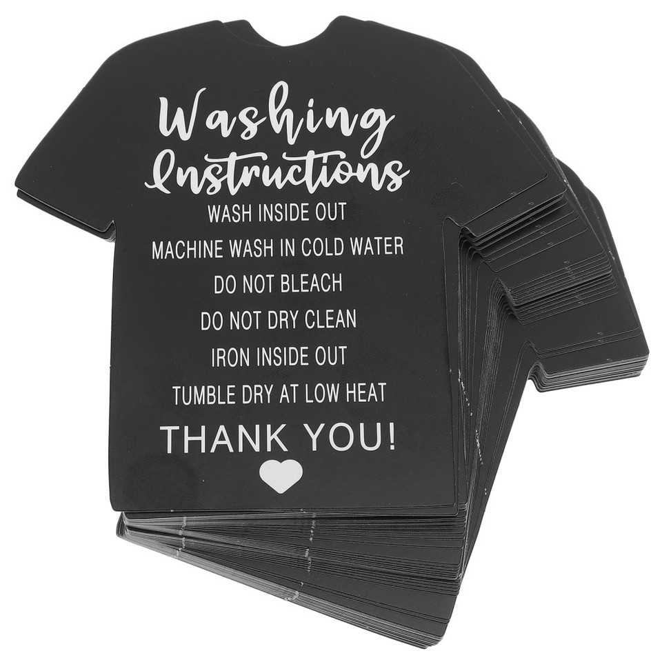 300pcs Washing Instructions Cards: Clothing Package Insert - Care ...