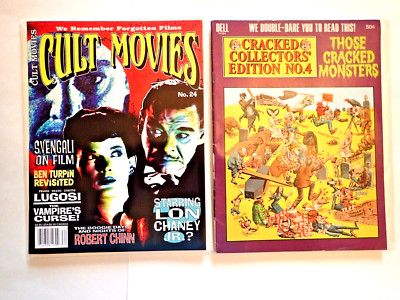 1974 Dell Cracked Magazine #4 & 1997 Cult Movies #24 Magazine | eBay
