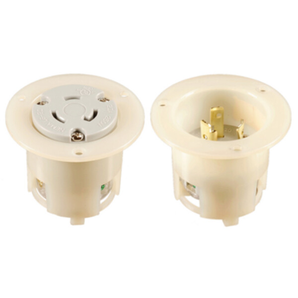 NEMA L6-20 Locking Flanged Inlet, 20A 250V AC, 2 Pole 3 Wire, cUL ...