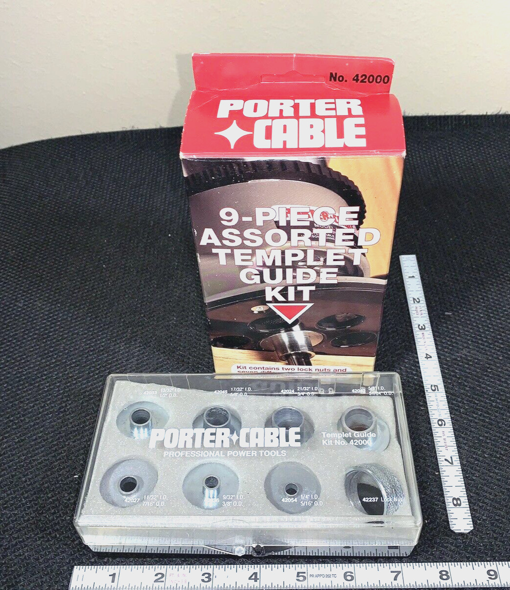 Porter-Cable 42000 9 Piece Templet Guide Kit | Grelly USA