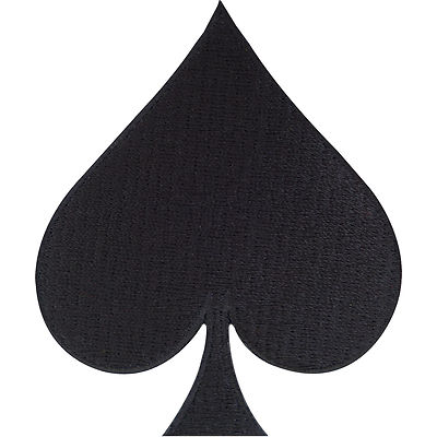Spades Patch Embroidered Iron / Sew On Black T Shirt Bag Jean Badge ...