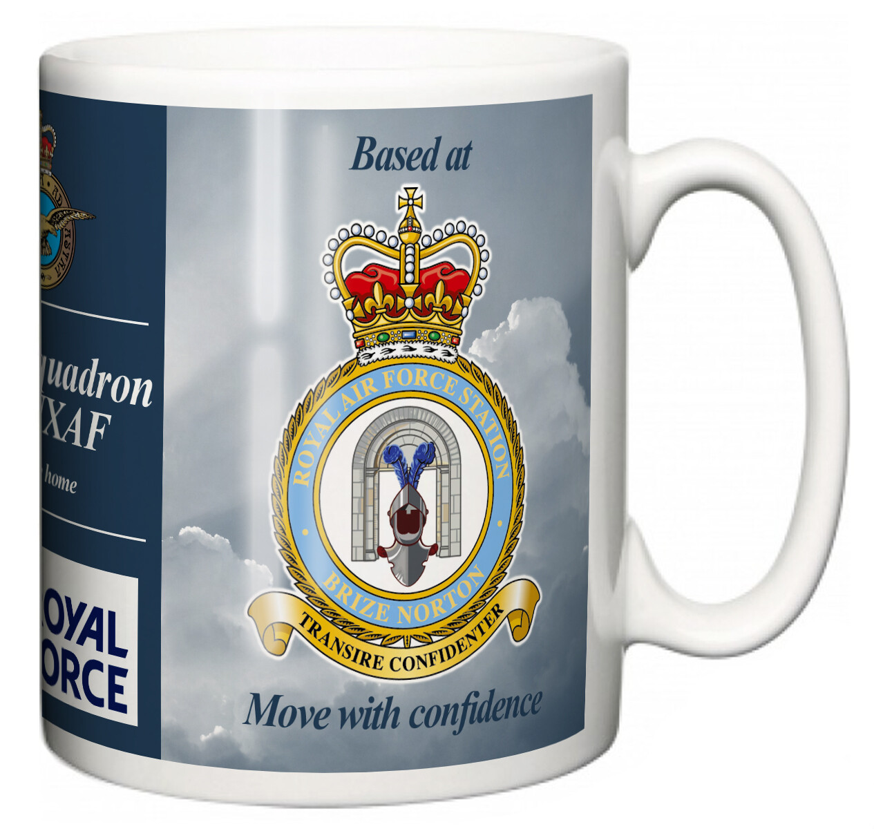 RAF 4626 Squadron RAUXAF Tea Mug, Crest Motto, Brize Norton Base Royal ...