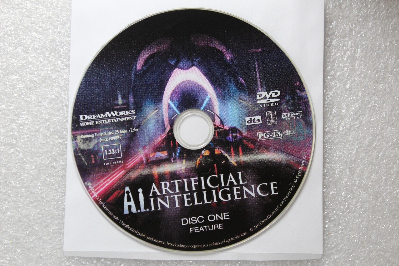 A.I. Artificial Intelligence (DVD, 2001) Fullscreen 667068956726 | eBay