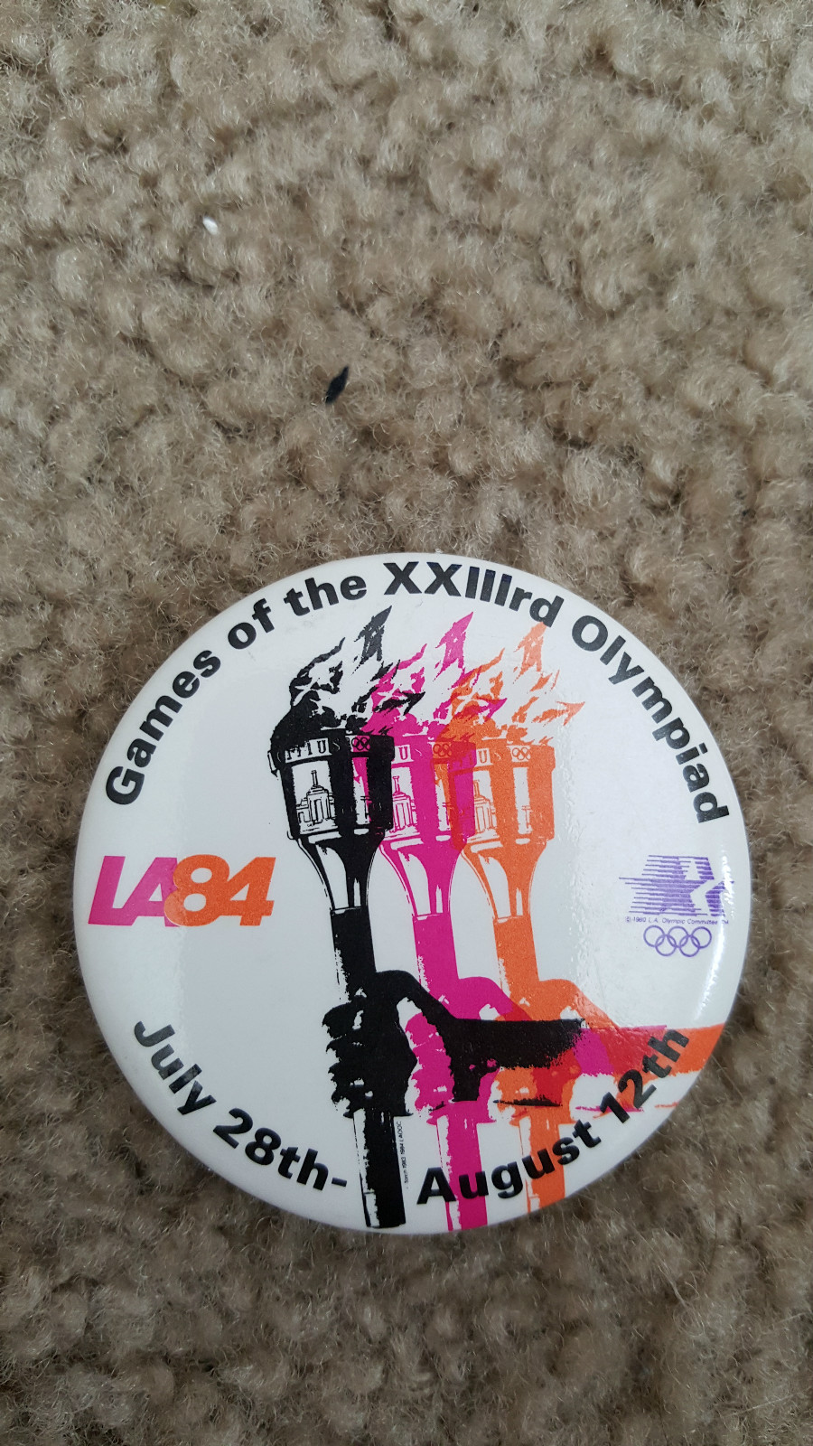 LA84 Games of the XXIIIRD Oylmpiad Button RARE | eBay