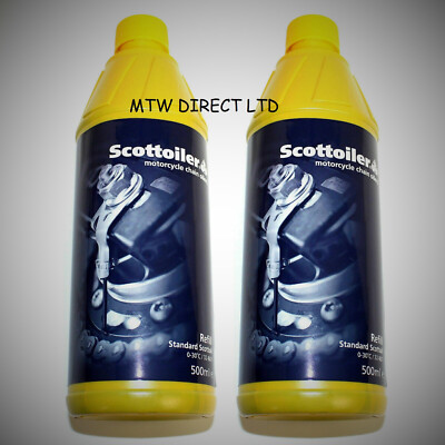 Scottoiler Scottoil Motorcycle Chain Oiler Oil Refill Blue 2 x 500ml ...