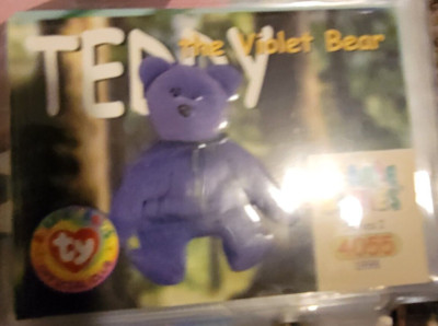 Teddy The Violet Bear Series I 1 TY Beanie Babies Collector's Cards ...