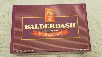 Balderdash The Hilarious Bluffing Game 1984 Original Game Excellent | eBay