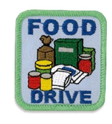 Girl Boy Cub FOOD DRIVE Donation Collection Fun Patches Badges SCOUT ...