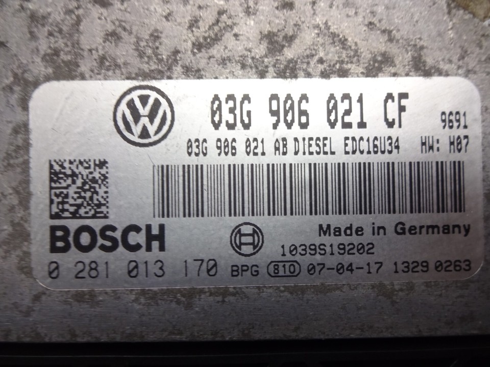 Engine Control Unit Vw EOS 0281013170 03G906021CF 03G906021AB | eBay