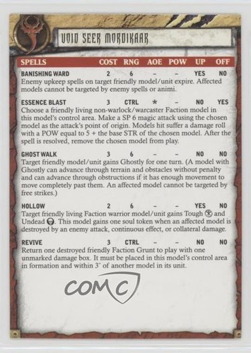 2006-Current Warmachine/Hordes Void Seer Mordikaar (Feat: Void Wind) # ...
