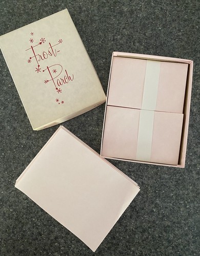 Rare Vintage Fine Writing Paper & Envelopes Boxed Stationary Set Blush ...