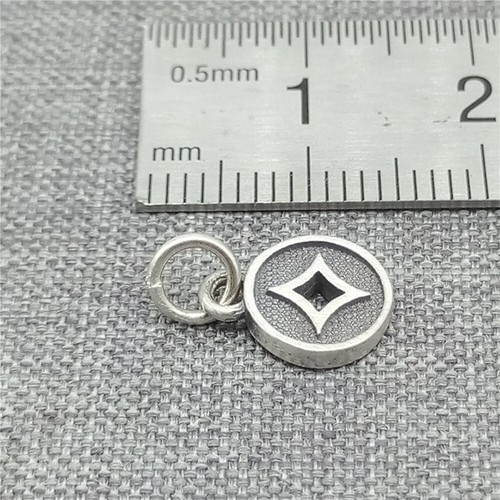 8pcs of 925 Sterling Silver Feng Shui Coin Charms 2-Sided for Bracelet ...