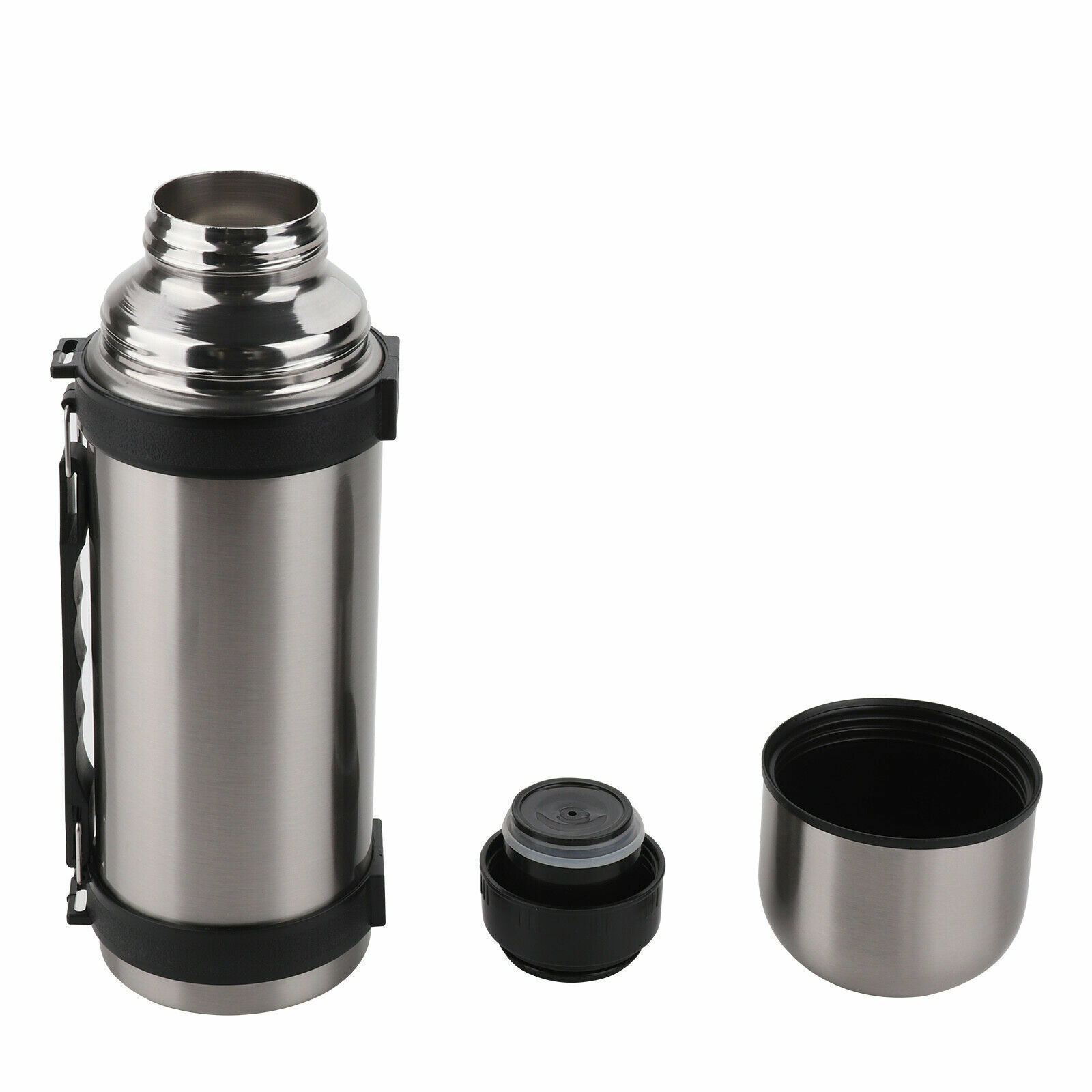 LARGE STAINLESS STEEL FLASK HOT COLD TEA DRINK THERMOS VACUUM BOTTLE ...