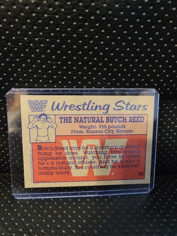 WWF The Natural Butch Reed #18 Topps 1987 Wrestling Stars Trading Card ...