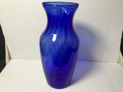 Indiana Glass Colbalt Blue Illusions Swirl 7 1/2" Vase | eBay
