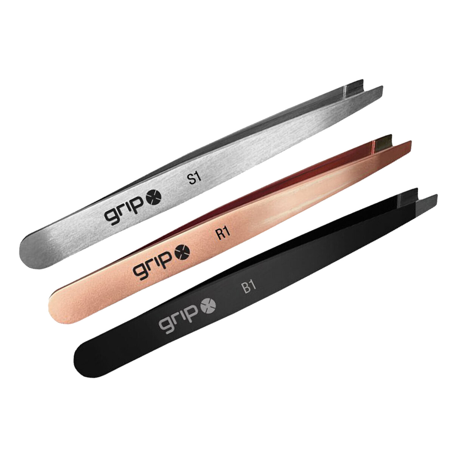 Caronlab Grip® Tweezers Slanted Pointed Tip Tweezer Tip Matte Hair ...