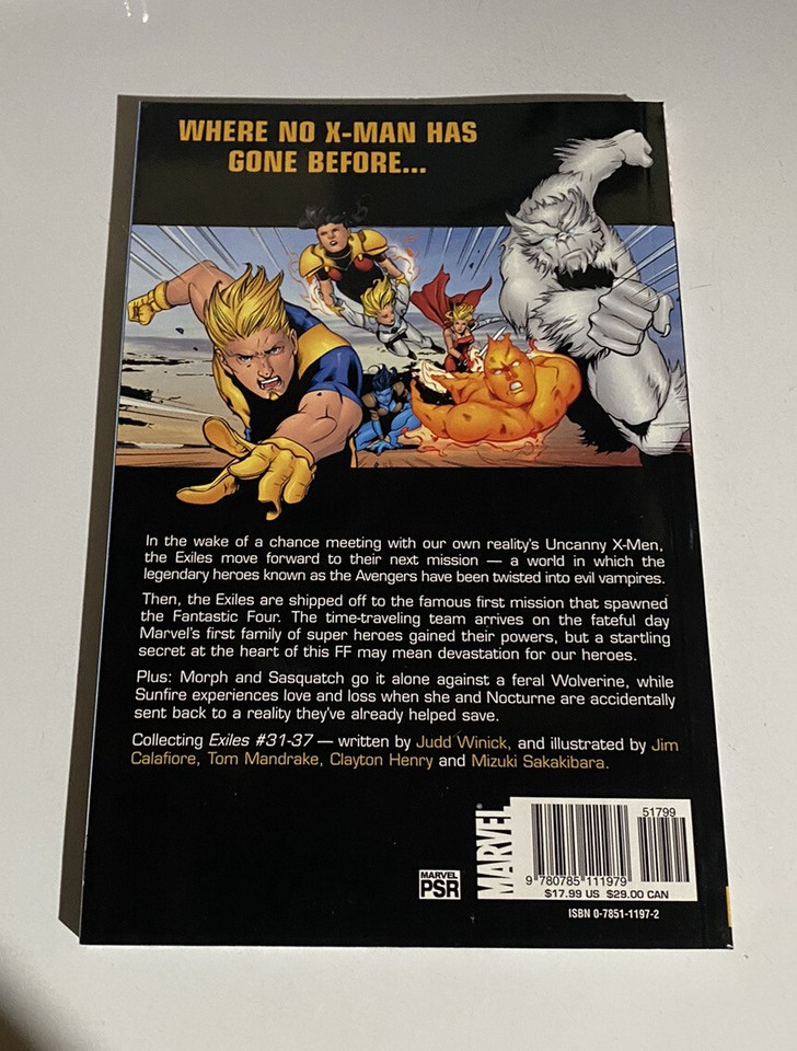 MARVEL EXILES vol 6 FANTASTIC VOYAGE TPB X-Men FF Wolverine Sasquatch ...