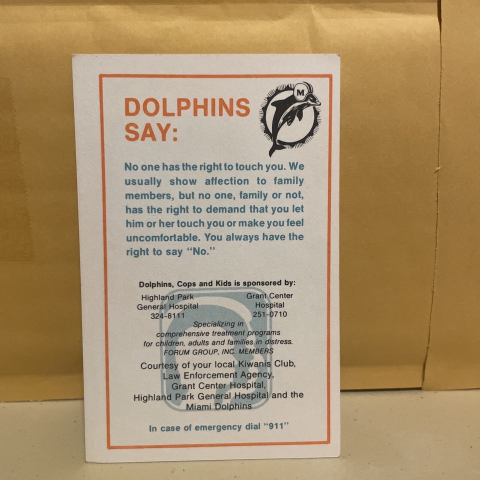 Ed Newman -Duke- Miami Dolphins Autographed Police Card | eBay