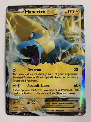 Pokemon XY Phantom Forces Set ULTRA RARE Manectric EX 23/119 | eBay