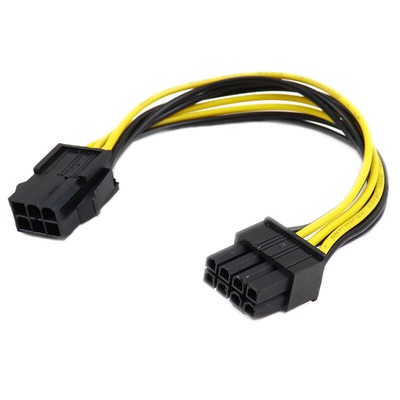 6pin to 8pin Power Supply Cable Extension Cable Graphics Card Power ...