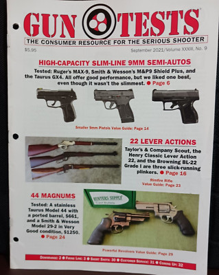 Gun Tests Magazine Sep 2021 Vol XXXIII No 9, $3 off shipping for 2 see ...