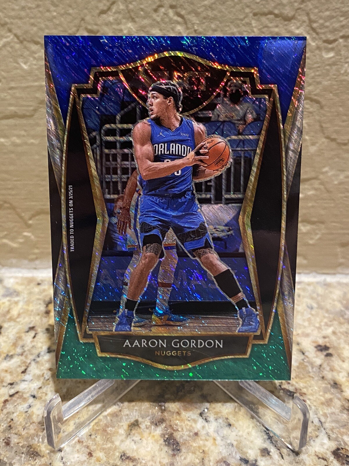 Aaron Gordon 2020 Select #134 - Blue/White/Green Shimmer Prizm Premier ...
