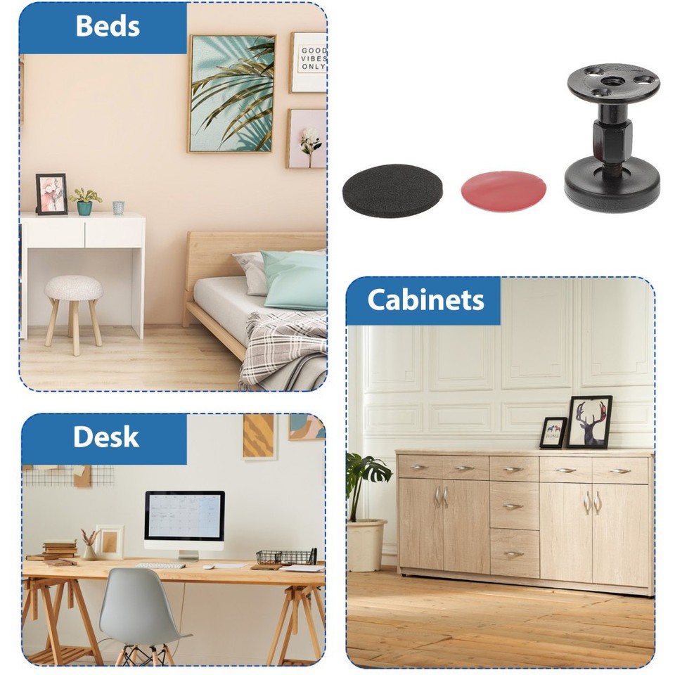 2pcs Adjustable Bed Frame Stopper Black Metal Bedside Frame Fixer Anti Shake | eBay Australia